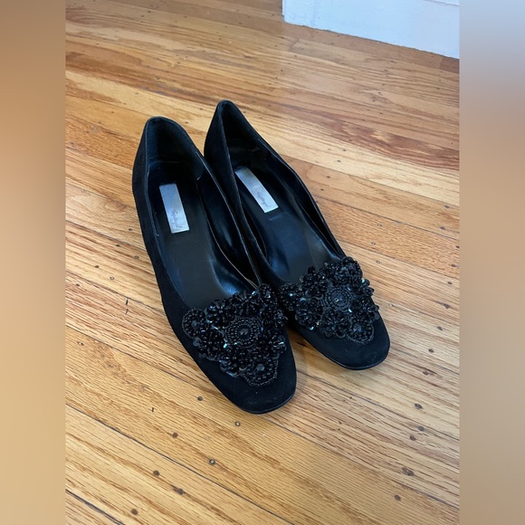 Spiegel | Shoes | Spiegel Elegant Black Beaded Heels | Poshmark